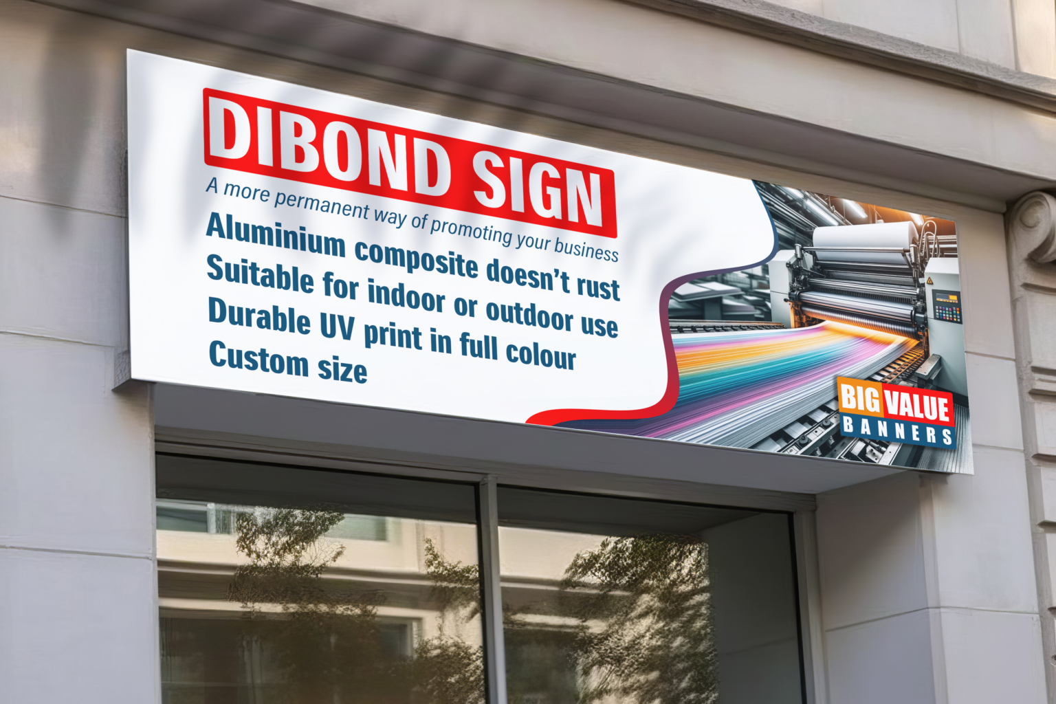 Dibond Sign Custom Size - Big Value Banners